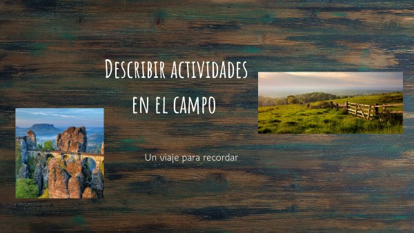 Describir actividades en el campo Berlitz 3