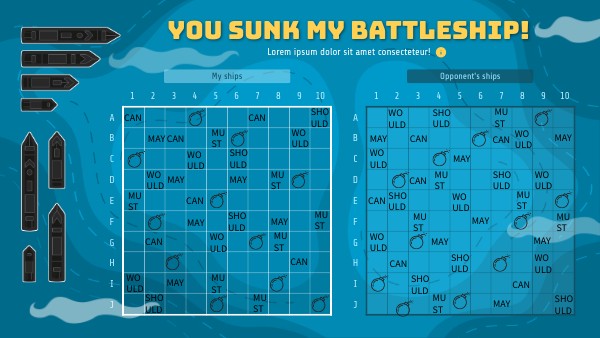 MODAL VERBS BATTLESHIP! | Genially