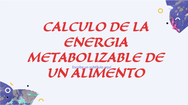 ENERGIA METABOLIZABLE