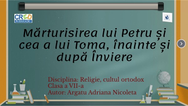 Mărturisirea lui Petru și cea a lui Toma, înainte și după Înviere