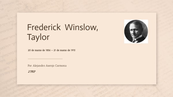 Frederick Winslow Taylor