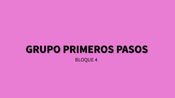 PRIMEROS PASOS