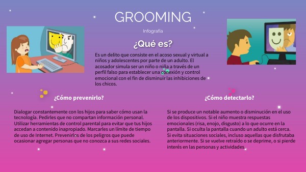 INFOGRAFÍA SOBRE EL GROOMING | Genially