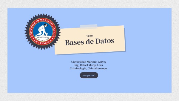 tipos de Bases de datos | Genially