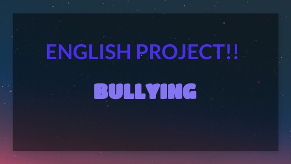 ENGLISH PROJECT 1