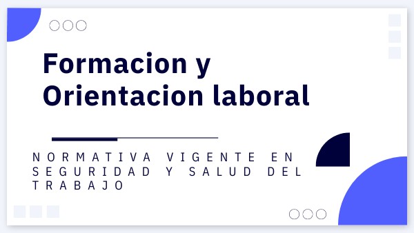 Formación y Orientación Laboral