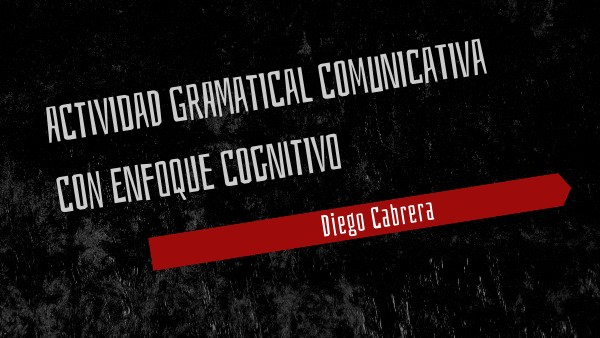 Actividad comunicativa y cognitiva
