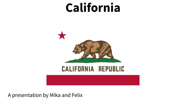 California presentation | Genially