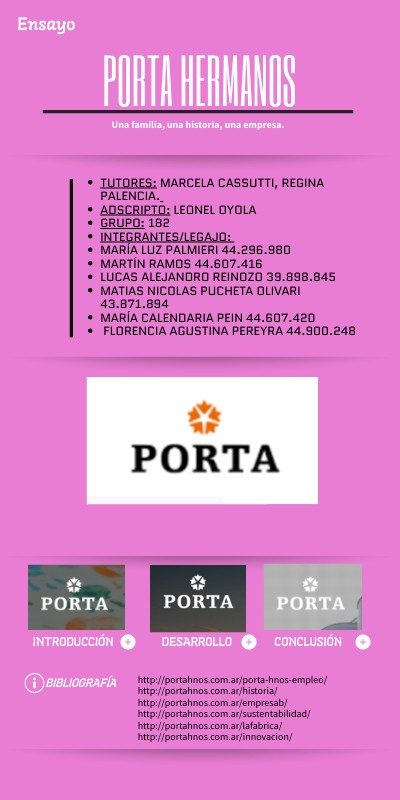 PORTA HERMANOS. GRUPO 182 | Genially