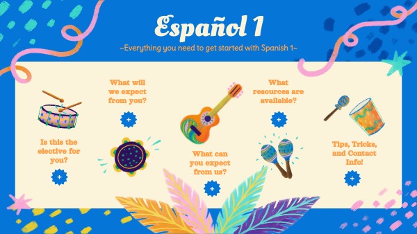 8th Grade ESPAÑOL 1 Intro Information