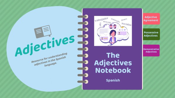 Spanish Adjectives Notebook | Genially