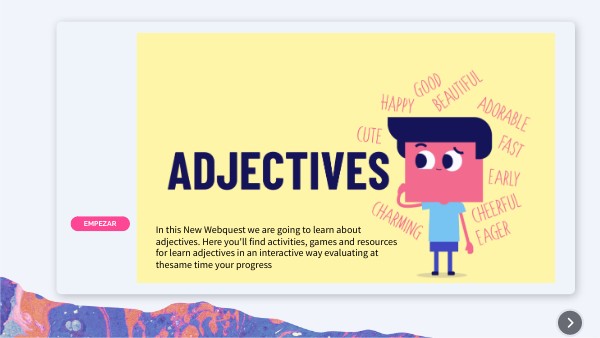 adjectives webquest | Genially