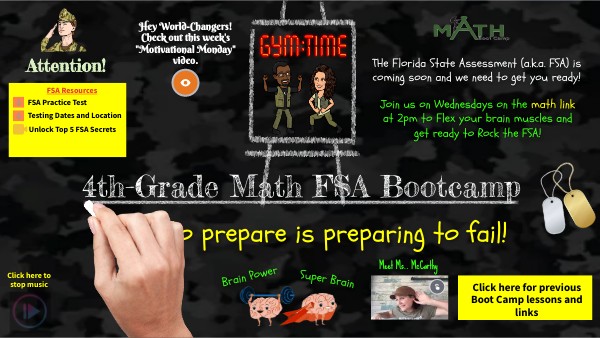 MATH FSA BOOTBCAMP SLIDE