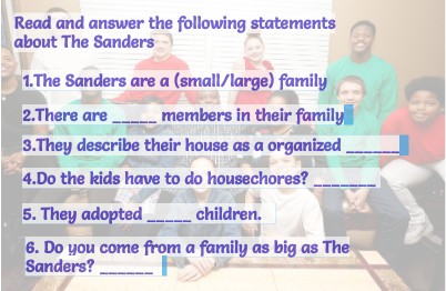 Families-Conversational activity | Genially