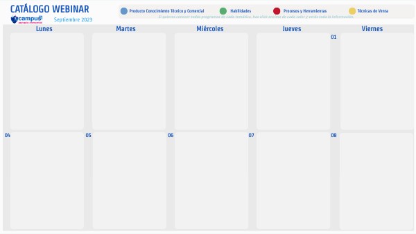 Calendario Webinar Septiembre | Genially