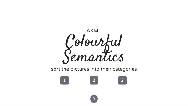 Colourful semantics - categorising words