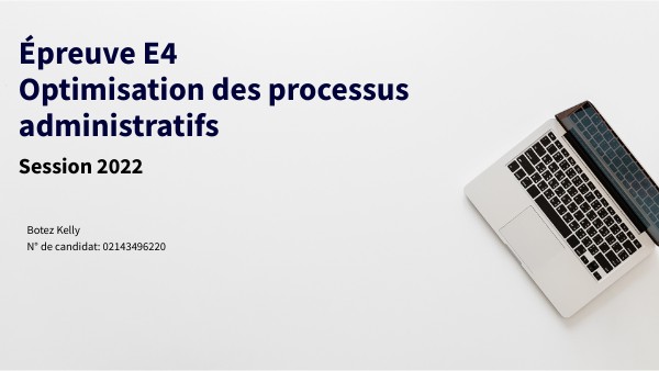 épreuve E4 | Genially