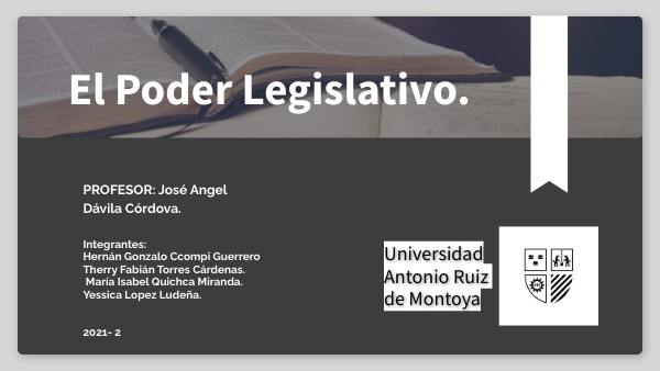 EXPOSICIÓN DEL PODER LEGISLATIVO | Genially
