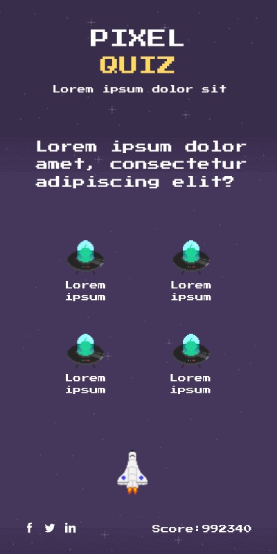 PIXEL SPACESHIP QUIZ | Genially