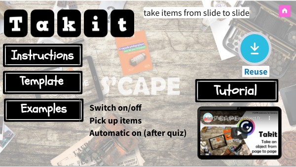 TAKE ITEMS | Genially