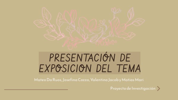 PRESENTACIÓN PROYECTO | Genially