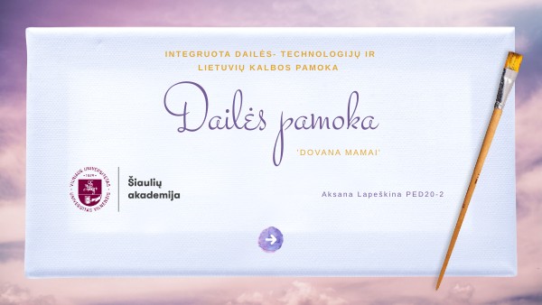 Dailės pamokos planas | Genially