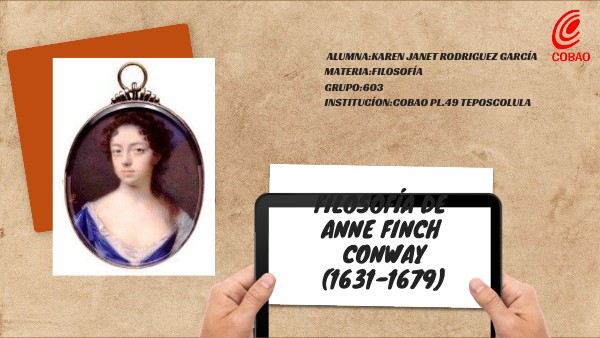FILOSOFIA DE ANNE FINCH CONWAY