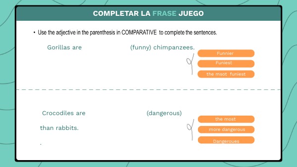Comparatives and superlatives | Genially