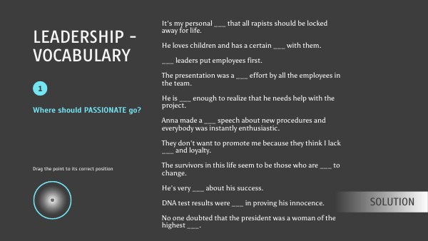 LEADERSHIP - VOCABULARY | Genially