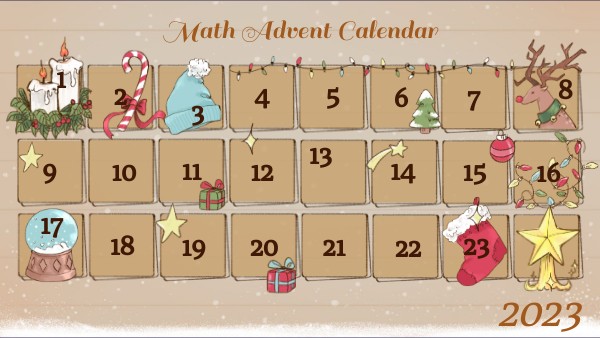 MATH ADVENT CALENDAR 2023