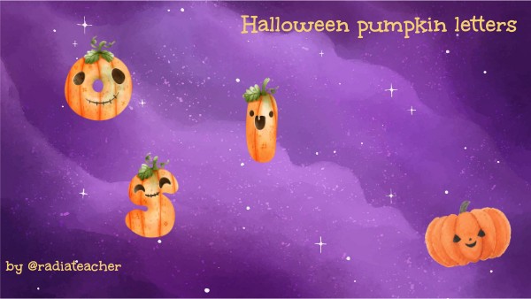 Halloween pumpkin letters ABC | Genially