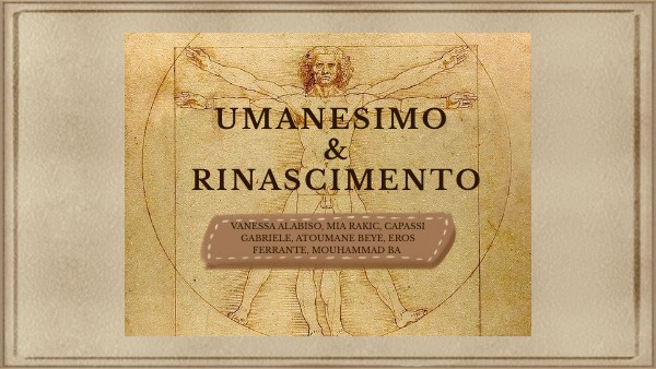 umanesimo e rinascimento