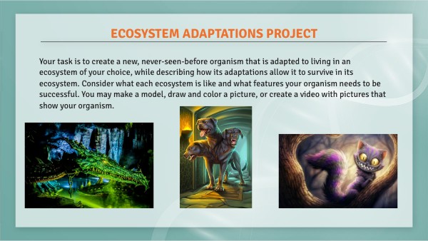 Ecosystems Adaptations Project | Genially