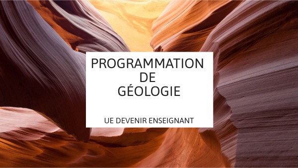 Copie - Programmation géologie