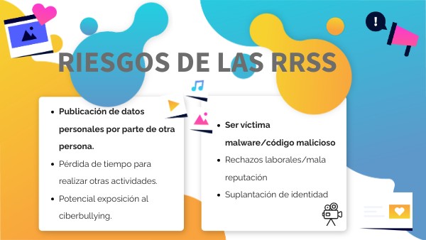 Infografía 4. Riesgos de las RRSS