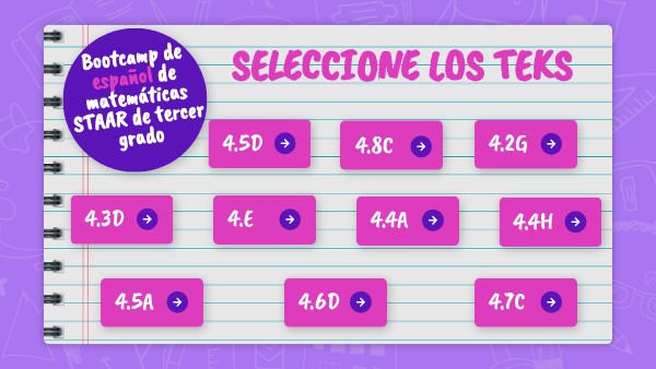 Spanish 4th Grade Math Bootcamp