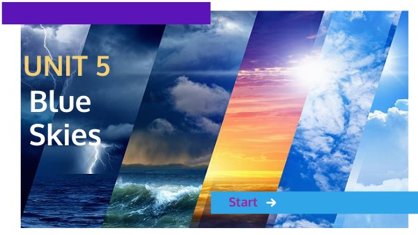 Unit 5 class #9 Blues skies- oral lesson 2 conversation 8th | Genially