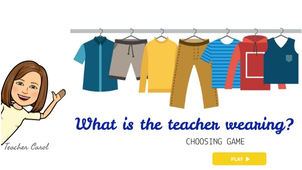 JUEGO CLOTHES 1º primaria | Genially