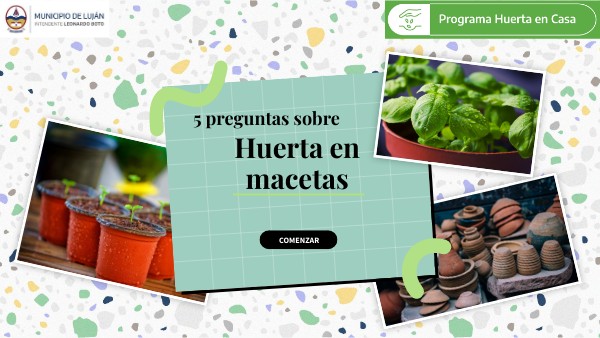 Juego Huerta en macetas | Genially