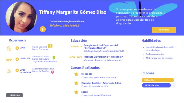 CV GENIAL tiffany gomez | Genially