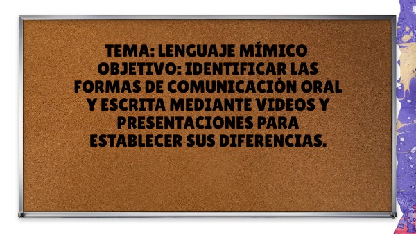 LL LENGUAJE MÍMICO 1P 1Q