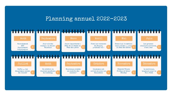 Planning annuel 2022-2023