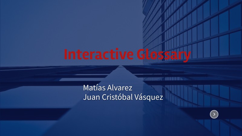 PRESENTACIÓN Interactive glossary