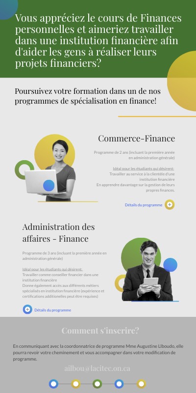 Nos programmes de finance | Genially