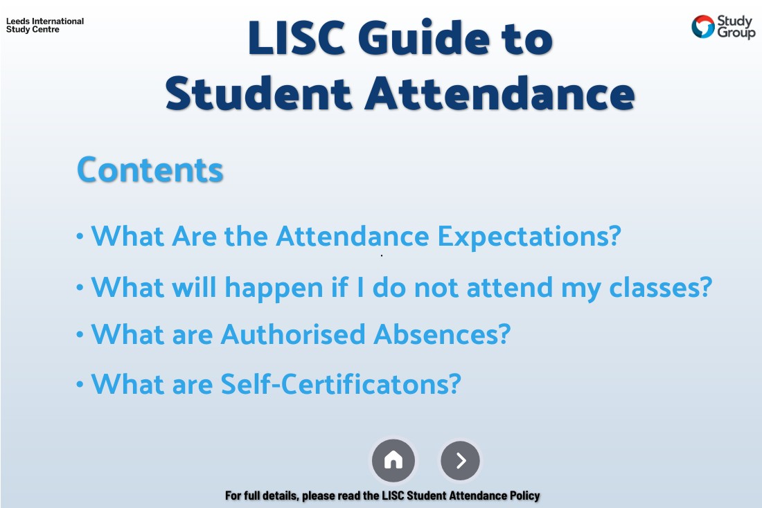 LISC Student Attendance Guide