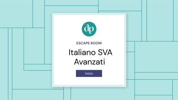 Escape room per il corso d'italiano SVA