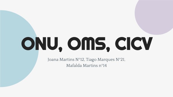ONU, OMS, CICV
