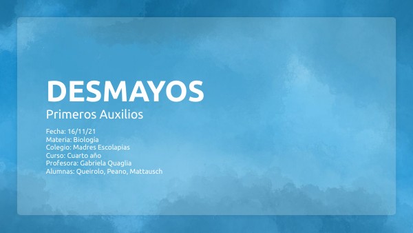 Desmayos | Genially