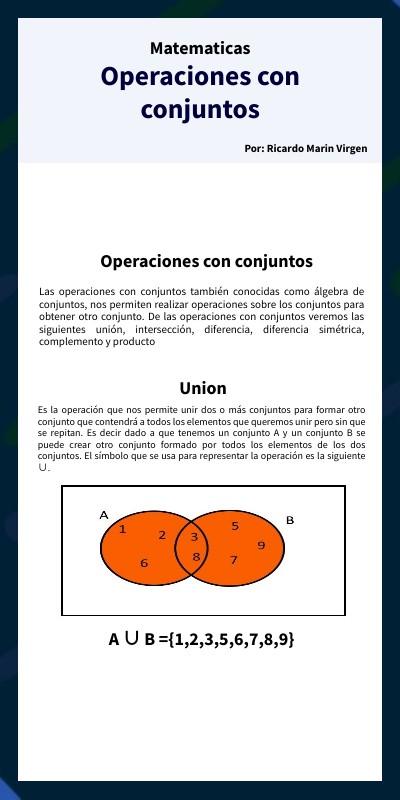 Operación con conjunto