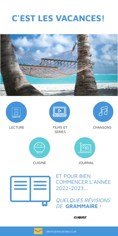 Deures estiu francès de 2n a 3r ESO